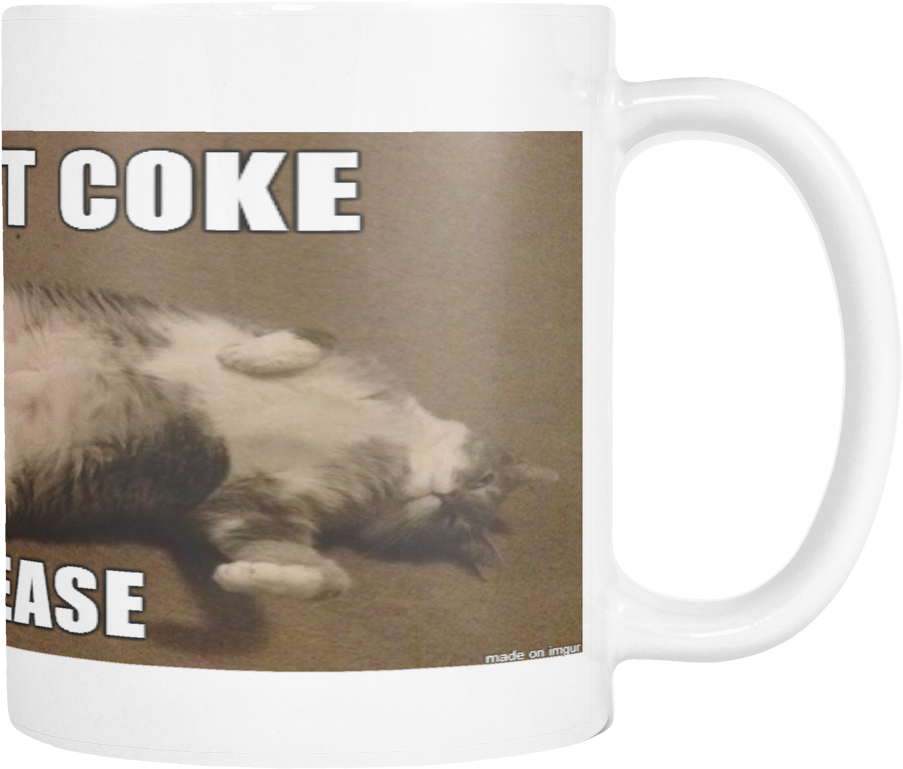 Download Diet Coke Cat Meme On 11 Ounce Coffee Mug - Mug - Full Size ...