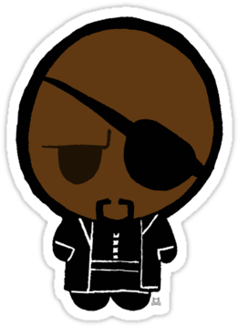 Download Nick Fury Chibi Chibi Nick Fury - Sticker - Full Size PNG ...