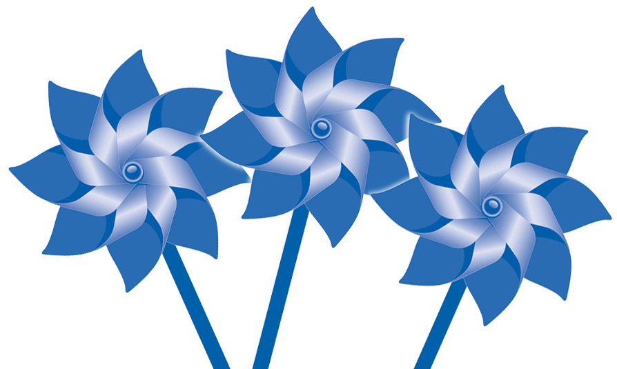 Download Pinwheel Not Washout - Clipart Blue Pinwheel - Full Size PNG ...