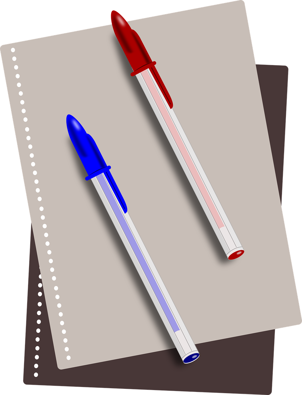 Download School Pen,paper,bic Pen,free - Pen And Paper Png - Full Size ...