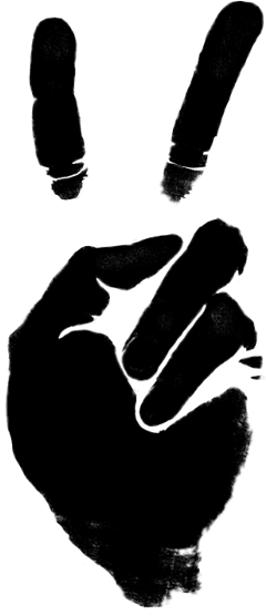 Download Peace Hand Handprint Fingers Fingerprints - Being Peace To The ...