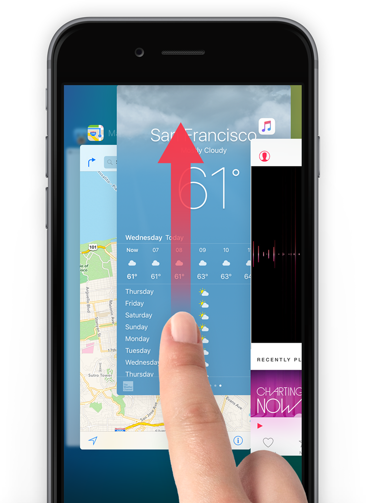 Download Swipe Up To Close An App - Mobile App - Full Size PNG Image ...