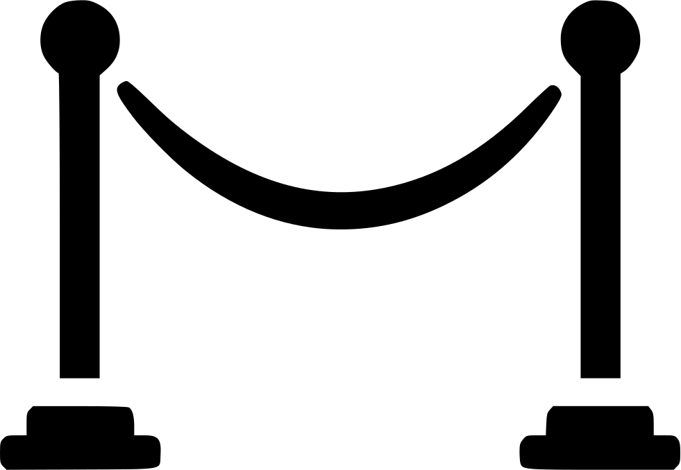 Download Rope Line Png - Rope Barriers Clipart Black And White - Full ...