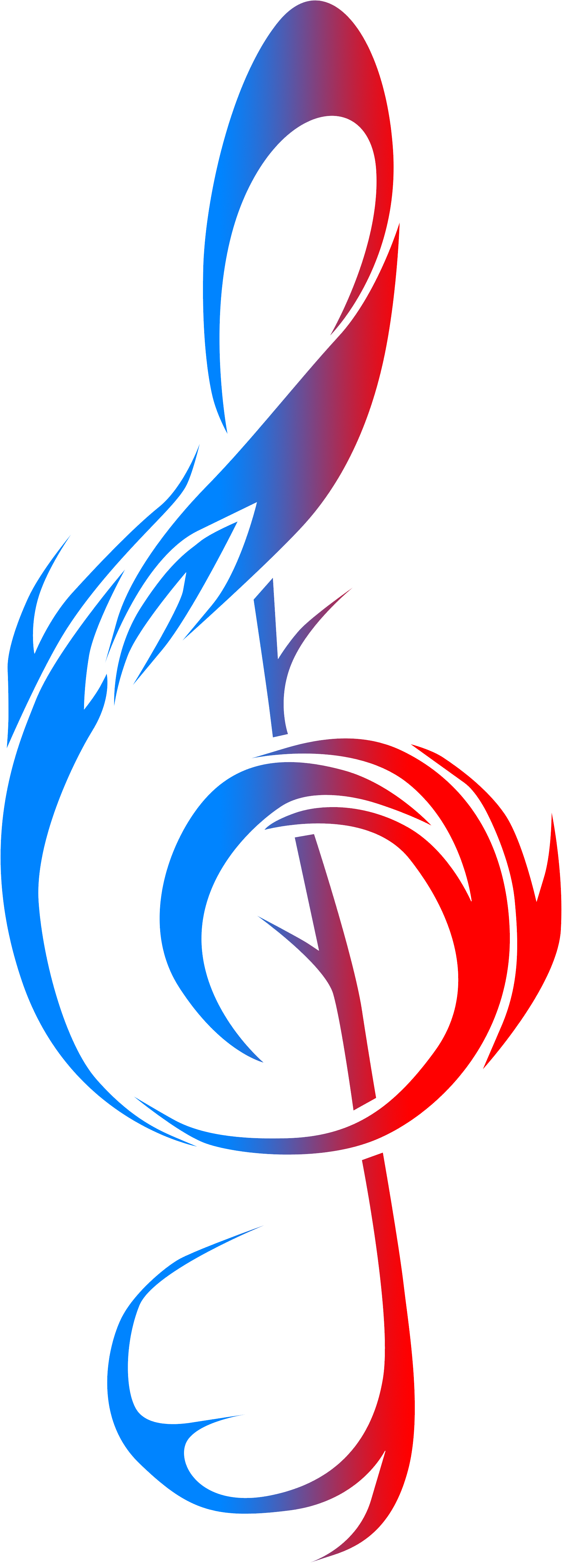 Download Treble Clef, Store Susan Ewing - Tribal Music Note Tattoo ...