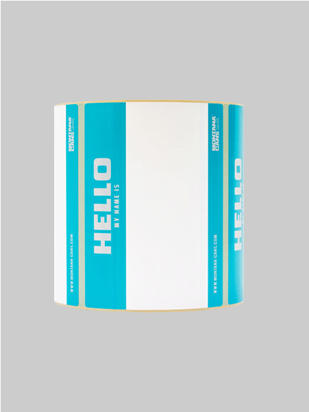 Download Transparent Montana Hello My Name Roll Of Stickers 500stk ...