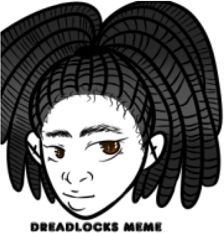 Download Transparent Black Cartoon With Dreads - PNGkit