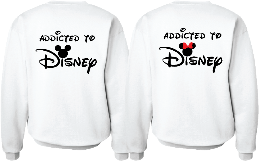 Download 500256 Addicted To Disney - His And Her Tops - Full Size PNG ...