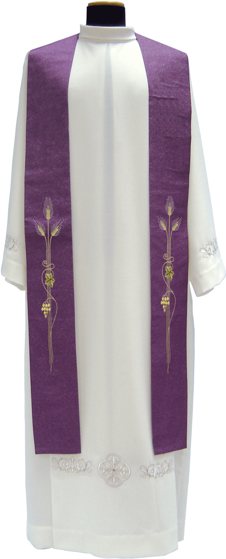 Download Stole With Spikes And Grapevine Motifs - Stole - Full Size PNG ...