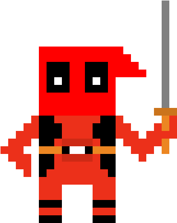 Download Deadpool Pixel - Cartoon - Full Size PNG Image - PNGkit