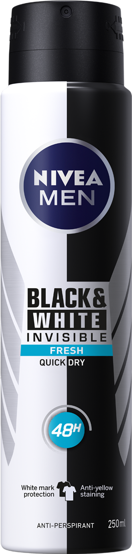 Download For White Mark - Nivea Deodorant Black And White - Full Size ...