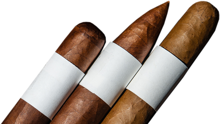 Download Privatelabel Trio Lay - Cigar With Blank Label - Full Size PNG ...