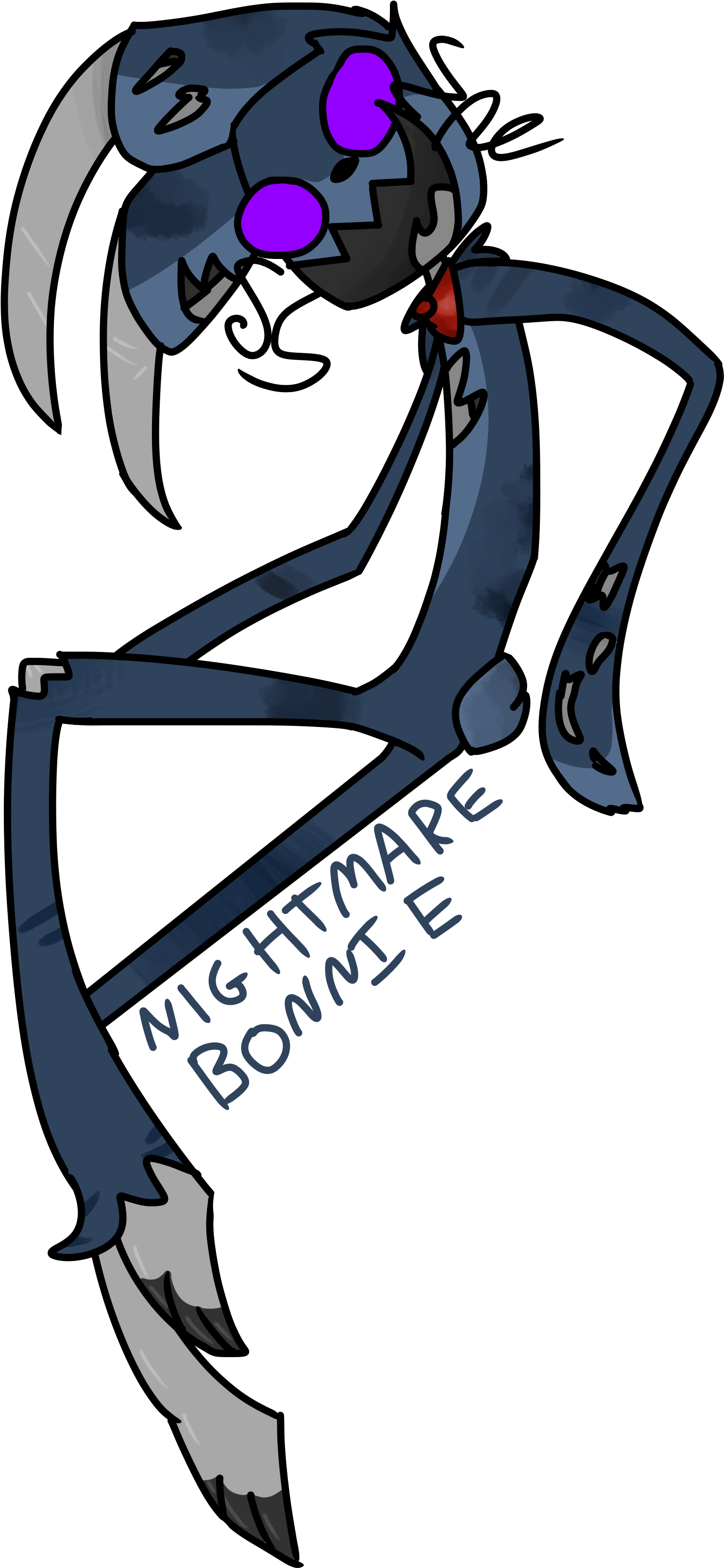 Download Artworknoodle Nightmare Bonnie - Cartoon - Full Size PNG Image ...
