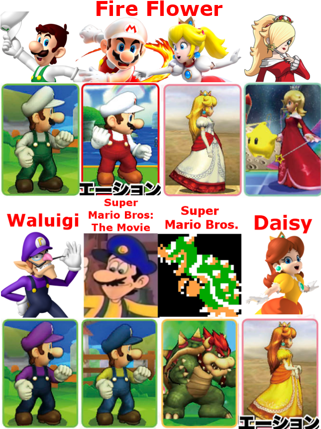 Download Fire Flower Mario Bros - Super Smash Bros Color Palettes ...