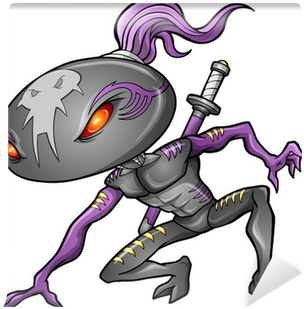 Download Cyborg Alien Ninja Warrior Robot Vector Wall Mural - Ninja ...