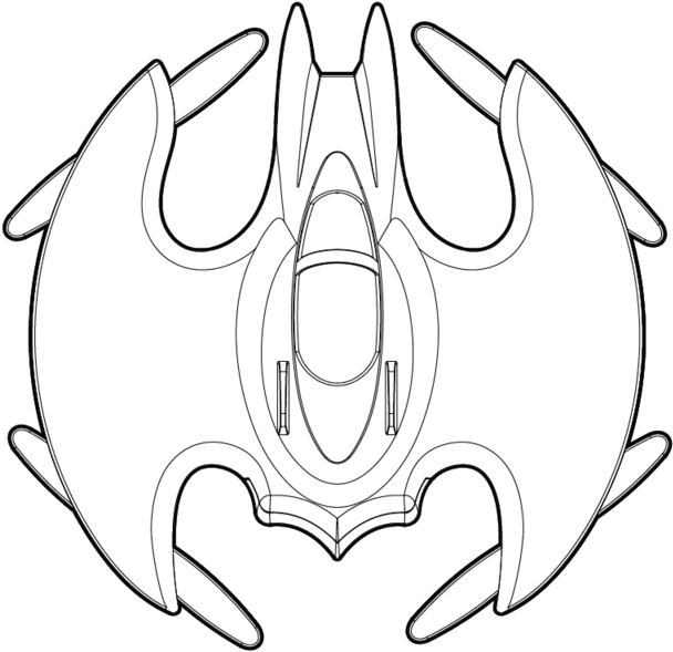 Download Batwing Complete Body - Sketch - Full Size PNG Image - PNGkit