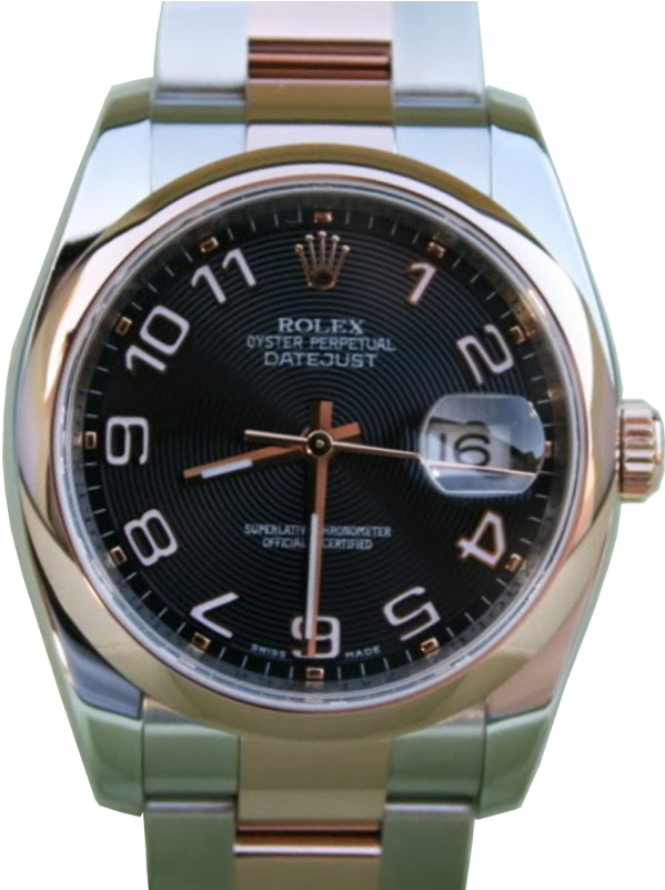 Download Rolex Datejust 36 Rose Gold/steel Black Concentric - Rolex ...