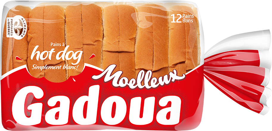 Download Hot Dog Buns - Gadoua Moelleux Thick Sliced White Bread - Full ...