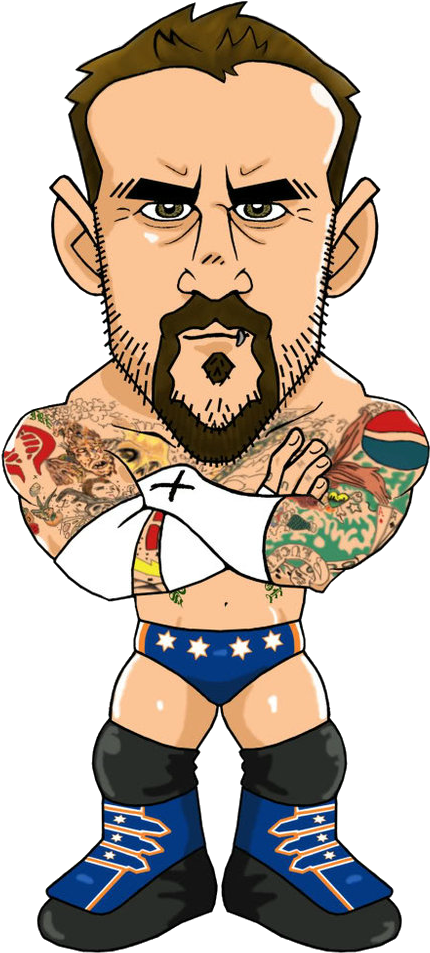 Download Wwe - Cm Punk Cartoon - Full Size PNG Image - PNGkit