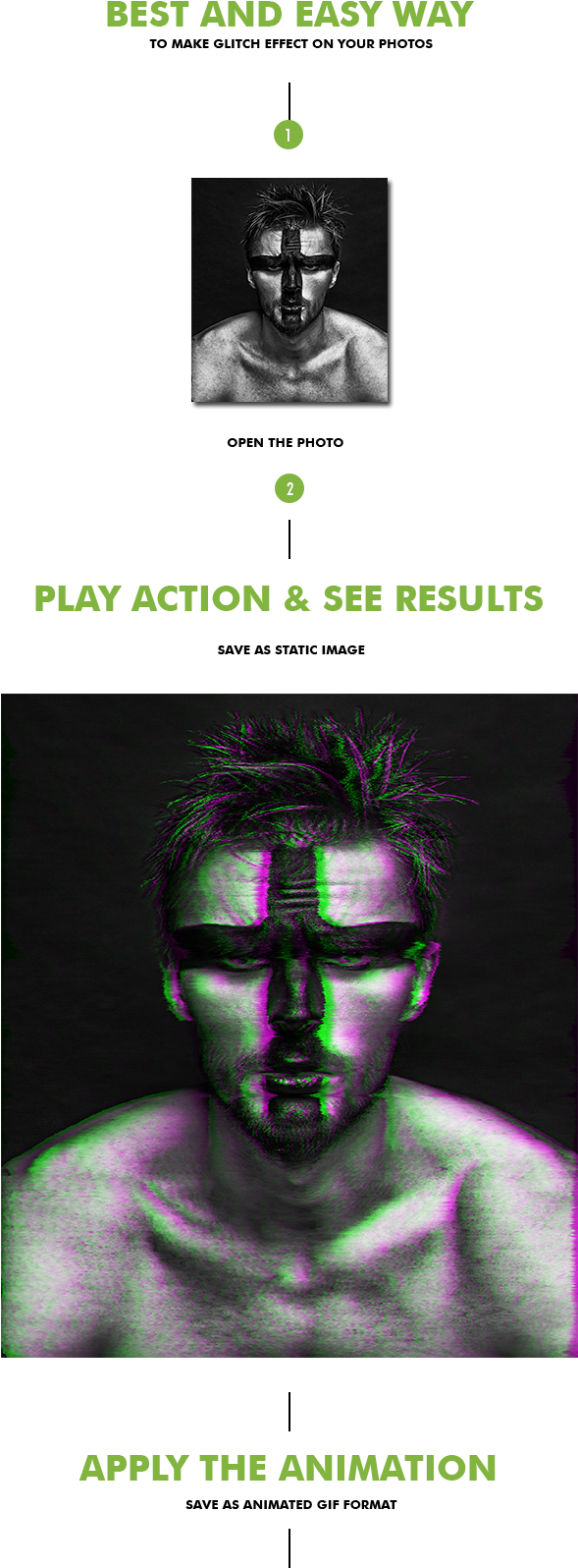 Download Gif Animated Glitch Photoshop Action - Influence People: Learn ...