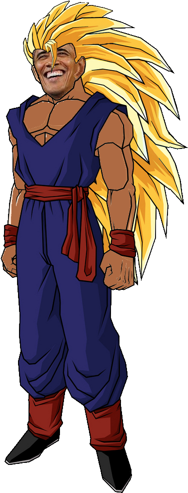 Download Ss3 Obama - Super Saiyan 3 - Full Size PNG Image - PNGkit