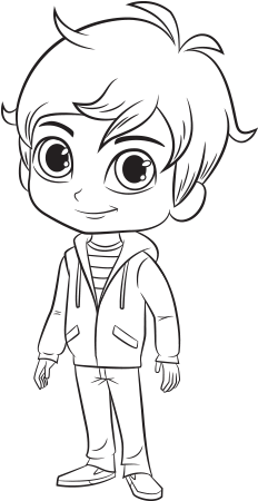 Download Shimmer And Shine Zac Coloring Pages - Full Size PNG Image ...