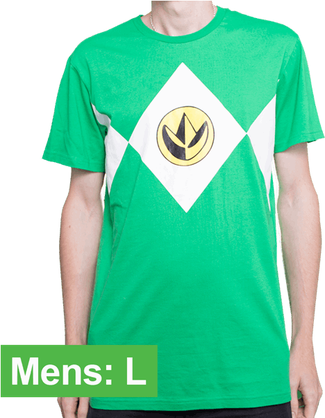 Download Mighty Morphin' Power Rangers - Power Ranger Shirt - Full Size ...