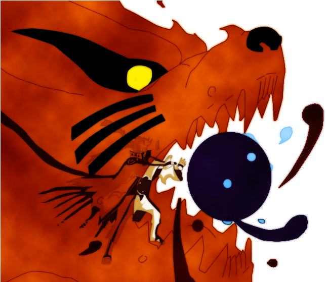 Download Transparent Naruto Kurama Mode Bijuudama - Kurama E Naruto Png ...