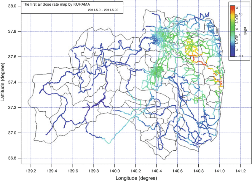 Download 6 The Air Dose Rate Map Generated By The First Demonstration ...