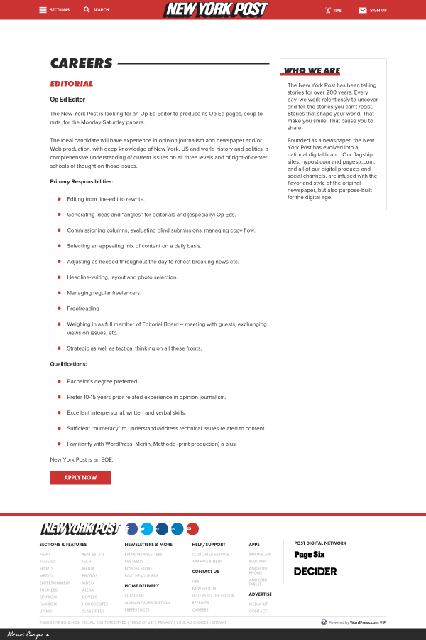 Download The New York Post - New York Post - Full Size PNG Image - PNGkit