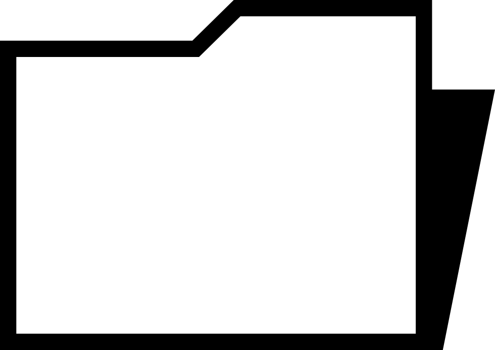 Download Folder Outline With Shadow Comments - Folder Outline Png ...