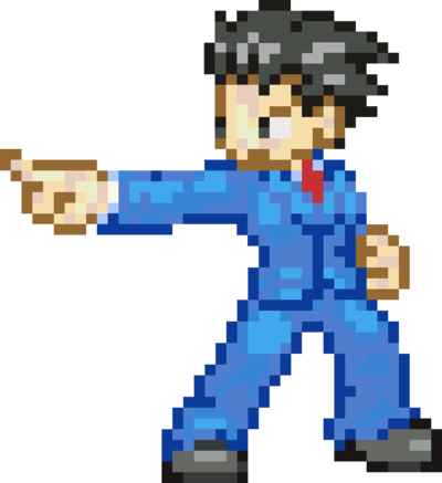 Download Test - Phoenix Wright Pixel Art - Full Size PNG Image - PNGkit