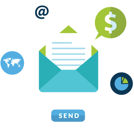 Download Services Email Marketing - Marketing Email Flat - Full Size ...