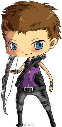 Download Hawkeye Cute - Hawk Eye Chibi - Full Size PNG Image - PNGkit