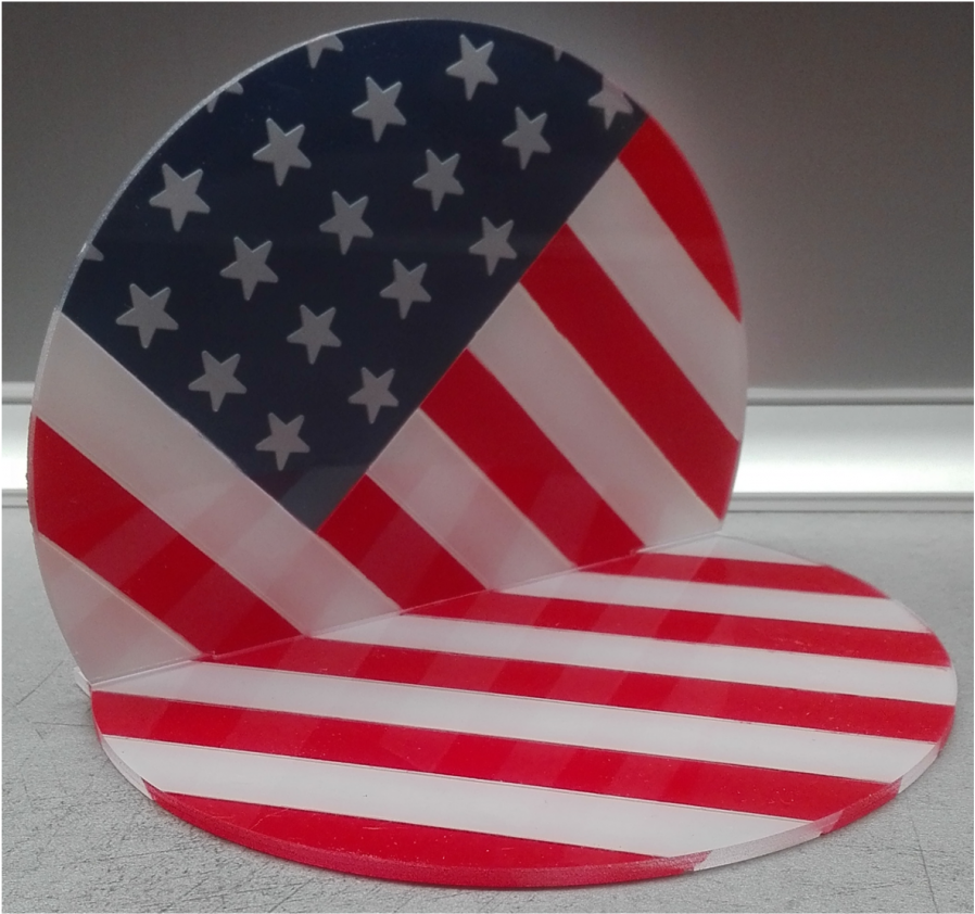 Download Presentation Plate Half Round With Back Wall Stars - Flag Of ...