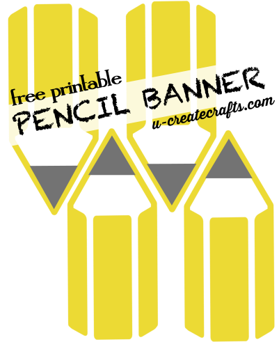 Download Pencil Banner Blank At U-createcrafts - Free Printable Pencil ...