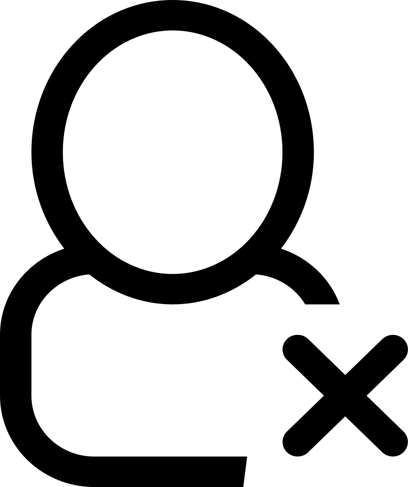 Download Delete Person Outlined Symbol - Illustration - Full Size PNG ...