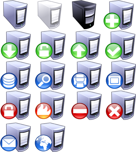 Download Pretty Server Farm - Web Server Icon - Full Size PNG Image ...