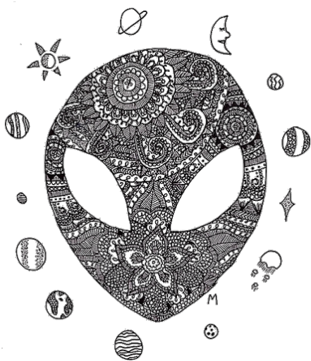 Download Alien Flores - Creepy Cute Alien T-shirts - Full Size PNG ...