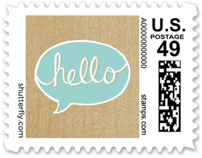 Download Hello Bubble Small Personalized Postage Stamps - Postage Stamp ...