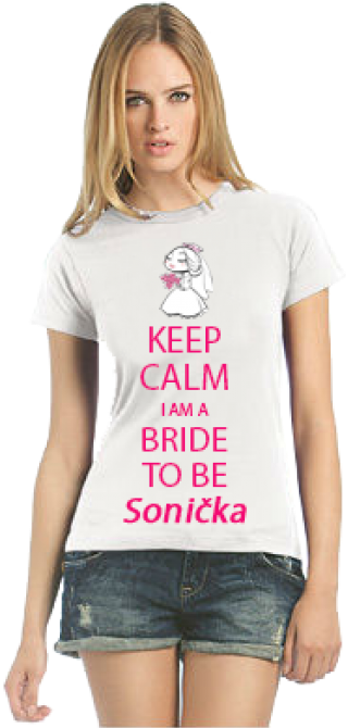 Download Women's T-shirt Keep Calm - B&c Tw040 Exact 190 Ladies Tee Atoll - Size: Xl - Full Size ...