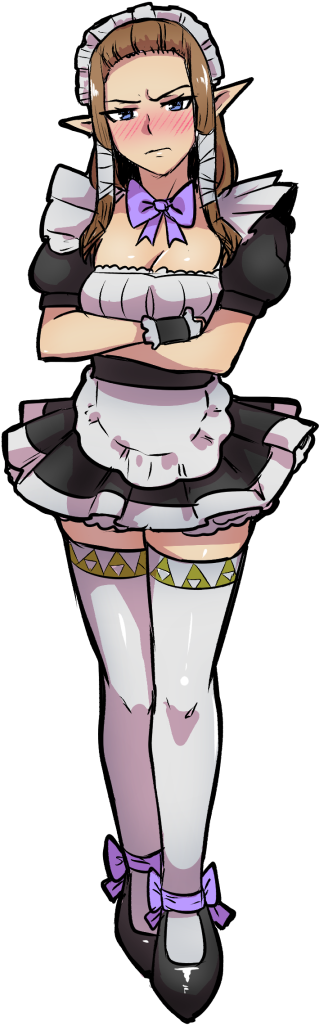 Download The Legend Of Zelda - Princess Zelda Maid - Full Size PNG ...