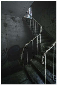 Download Horror Staircase And Hidden Creepy Hand Poster • Pixers® - Art ...