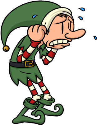 Download Christmas Elves Messages Sticker-8 - Cartoon Elf - Full Size ...