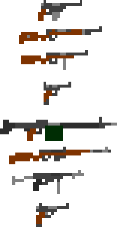 Download Drawn Weapon Sprite - Gun Pixel Art Small - Full Size PNG ...