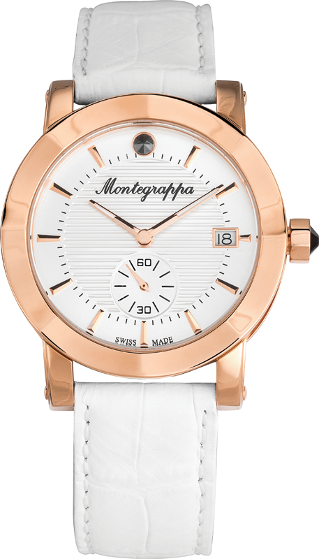 Download Nerouno Lady Watch, Rose Gold Pvd Case, White Leather ...