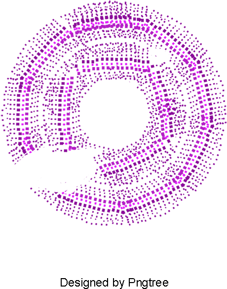 Download Transparent Purple Fresh Spotted Circle Effect Element, Circle ...