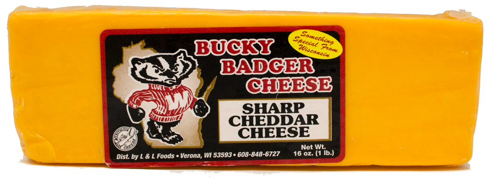 Download Bucky Badger Sharp Cheddar Cheese - Badger Cheese - Full Size ...