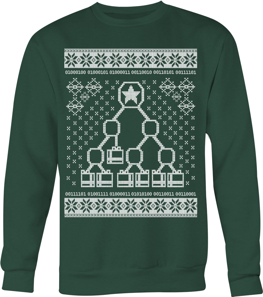 Download Binary Christmas Tree Ugly Sweater - Mighty Boosh Christmas ...