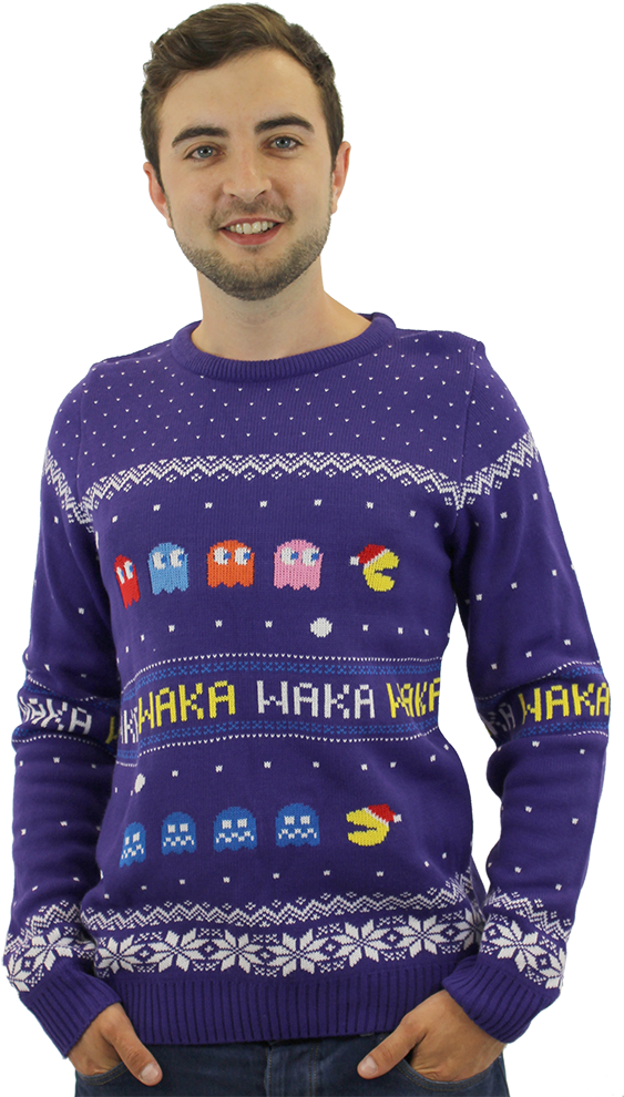Download Pac Man Christmas Sweater - Ugly Christmas Sweater Pacman ...