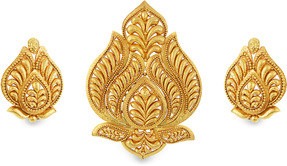 Download Gold Pendal Set Design - Full Size PNG Image - PNGkit